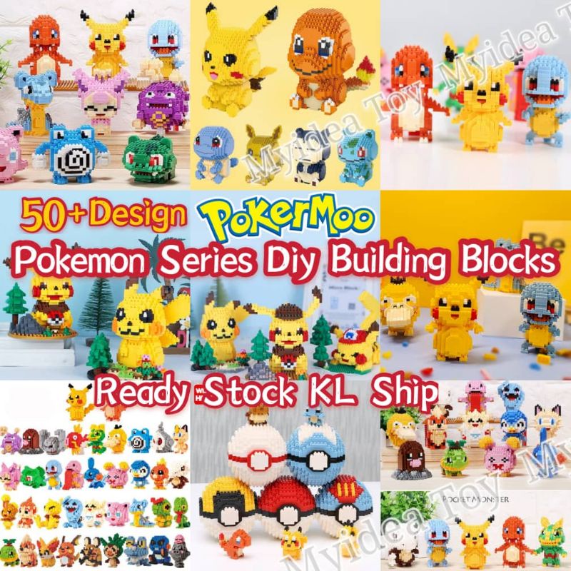 Pokemon Pikachu Series New Diy Building Blocks Diamond Nano Block Buliding Block Toy | Shopee ...