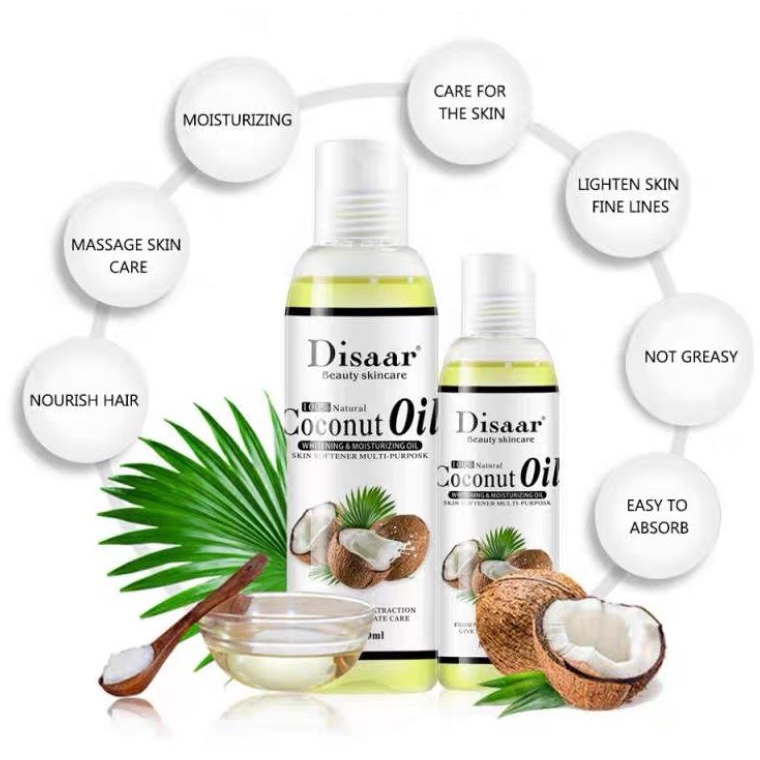 DISAAR 100% Natural Coconut Oil (100ML) | Shopee Singapore