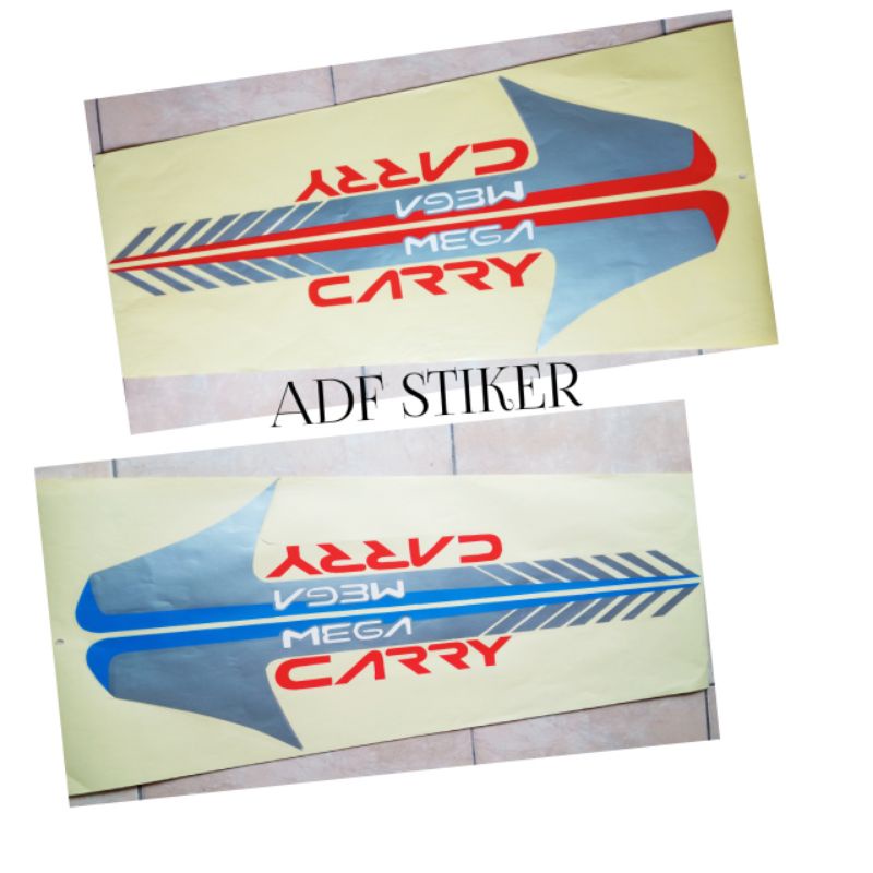 Suzuki mega carry pick up body list sticker / extra mega carry sticker ...