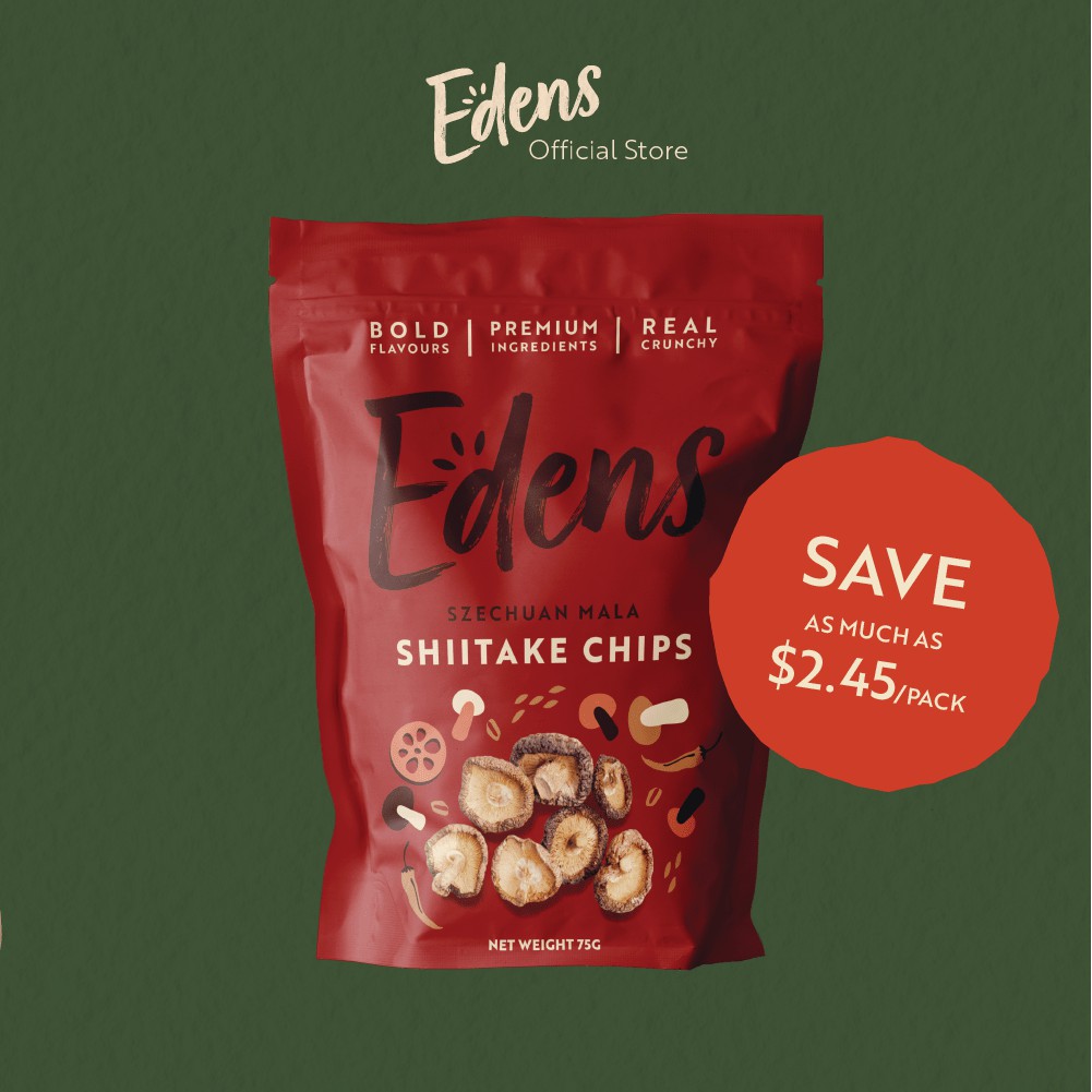 EDENS Mala Shiitake Mushroom Chips Bundle (75G) | Shopee Singapore EDENS Mala Shiitake Mushroom Chips Bundle (75G) | Shopee Singapore