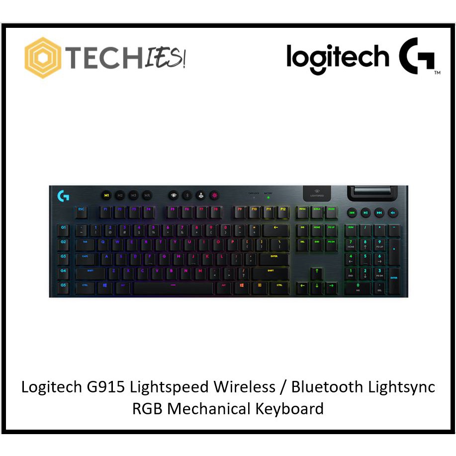 Logitech G915 Lightspeed Wireless / Bluetooth Lightsync RGB Mechanical ...