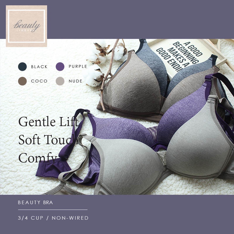 Beauty Lingerie - (Model: Q4463) T-shirt Bra/ Silky Soft/ Light Padded ...