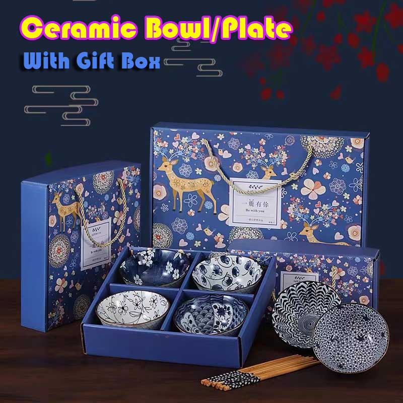 🎁Ceramic Tableware Gift Box/Bowl And Plate/Bowl Set/Plate Set/Multiple ...