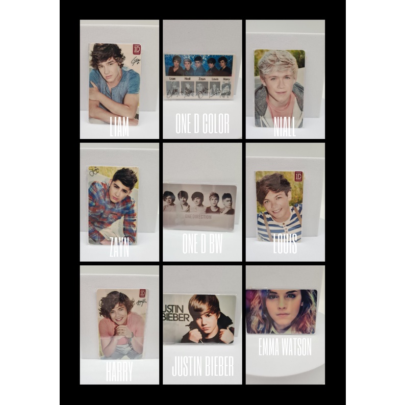One Direction and Other Singer Actor Ezlink Card Sticker [SG SELLER ...