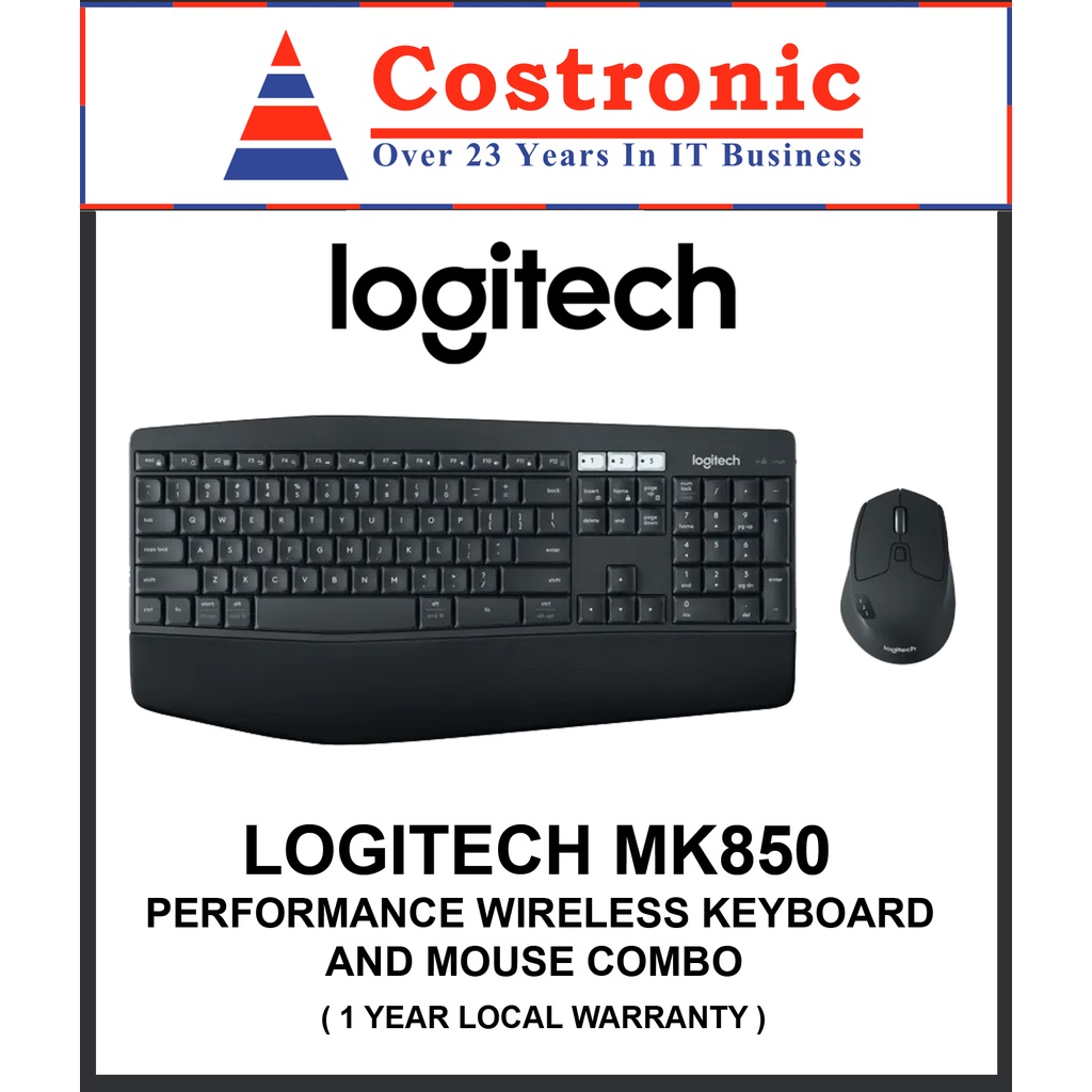 LOGITECH MK850 PERFORMANCE WIRELESS KEYBOARD AND MOUSE COMBO | Shopee ...
