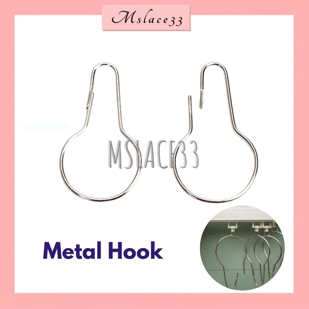 10pcs Gourd Type Metal Hook Rings Metal Curtain Hook Hanging Clips ...