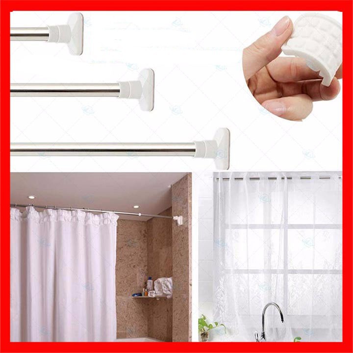 Hanging bar for bathroom and clothes doors without drilling the wall ...
