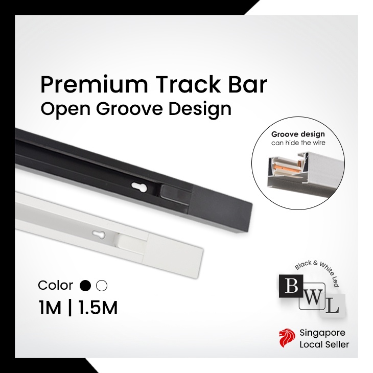BWL LED LIGHT 1M/1.5M Open Groove Aluminum Track for LED Track Light ...