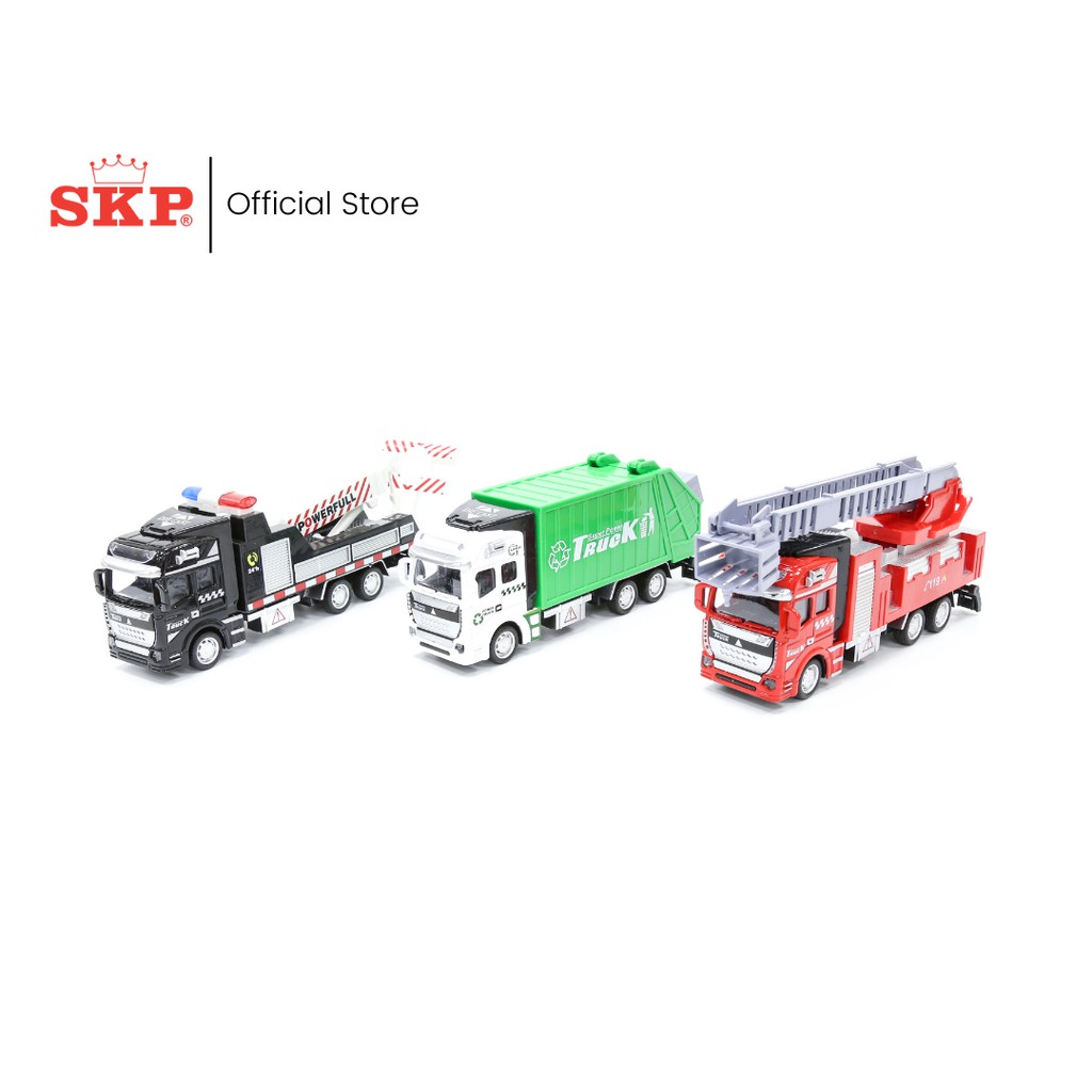 SKP Die Cast Kids Toy Rescue Cars with movable parts (Police Tow Truck ...