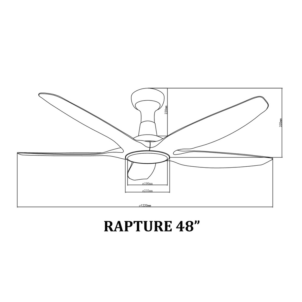 [FREE DELIVERY] BESTAR Wifi CEILING FAN- Rapture 48inch/60inch DC Motor ...