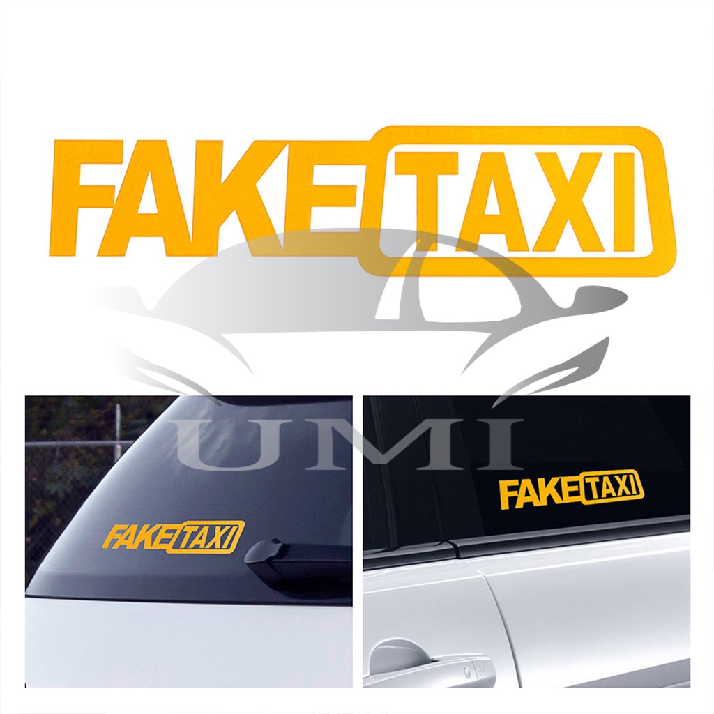 Fake Taxi Sticker Window Sticker Car Sticker Fake Taxi Adhesive Sticker ...