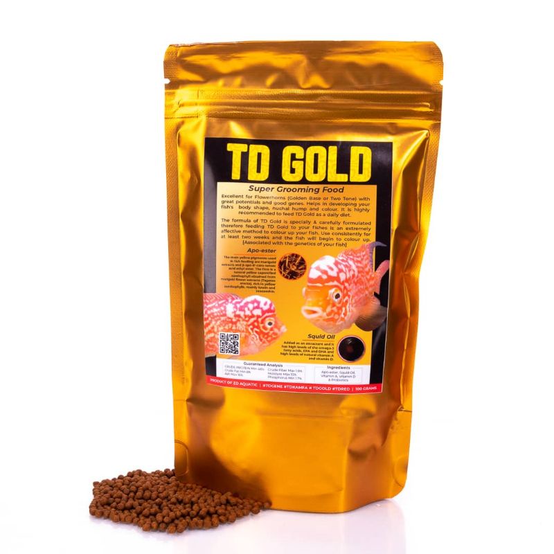 TD Gold Super Grooming Flowerhorn Food (100 grams) | Shopee Singapore