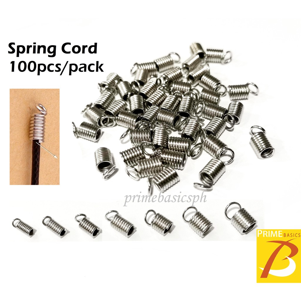 Spring Cord Metal Connector Clasp Lock for Cords (100pcs/pack) | Shopee ...