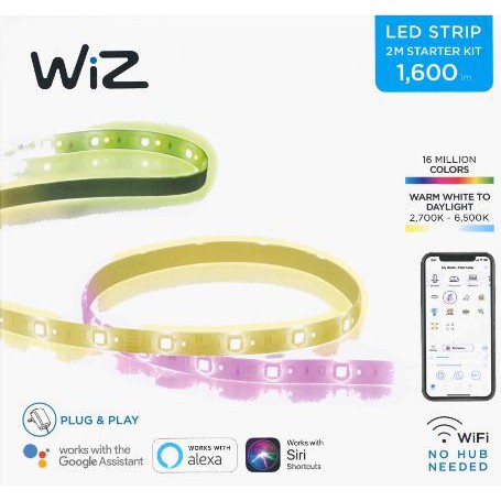 WiZ Smart LED strip 2M starter kit, Multi Color Tunable /Dimmable via ...