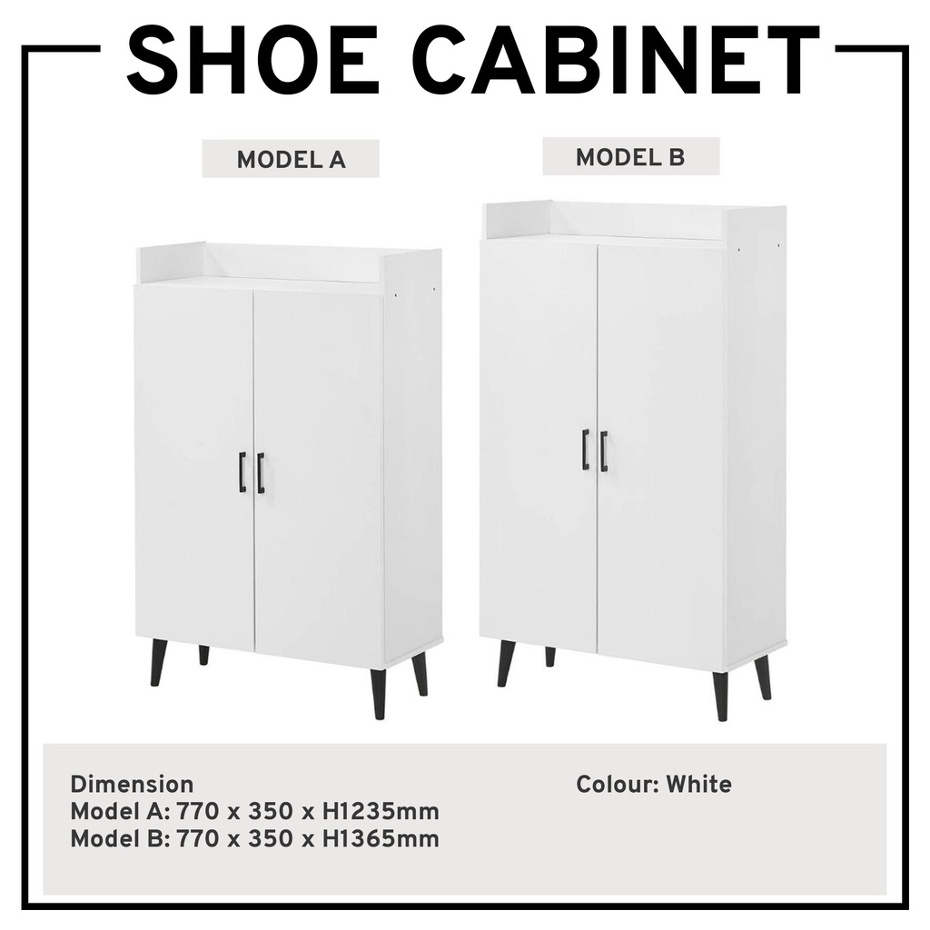 SHOE CABINET RACK WITH 2 SWING DOOR SHOE RACK SHOE CABINET 2 DOOR WHITE ...