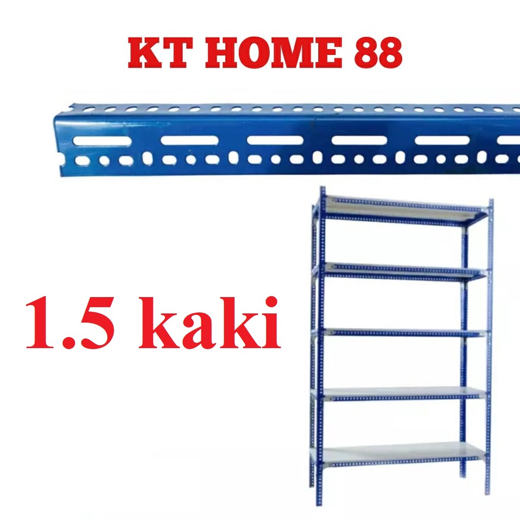 1.5 FEET 1-1/2" X 2-1/2" SLOTTED ANGLE BAR / BESI ANGLE RAK LUBANG ...