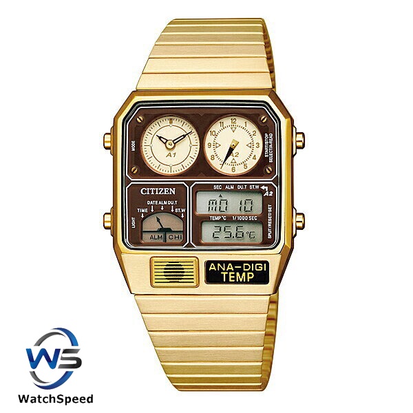 Citizen ANA-DIGI TEMP Reproduction Model Watch Gold JG2103-72X Japan mov't JDM | Shopee Singapore