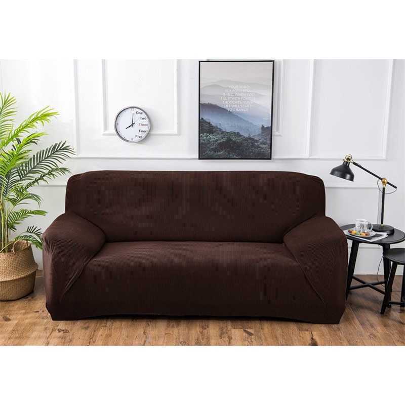 《SG Local stock》Full coverage sofa cover anti-skid Stretch fabrics Pure ...