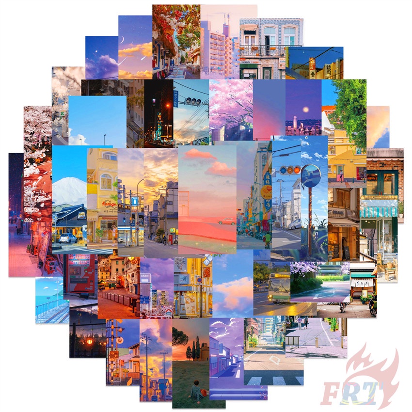 50Pcs/Set Beautiful Scenery Series 05 Artistic Street Stickers DIY ...