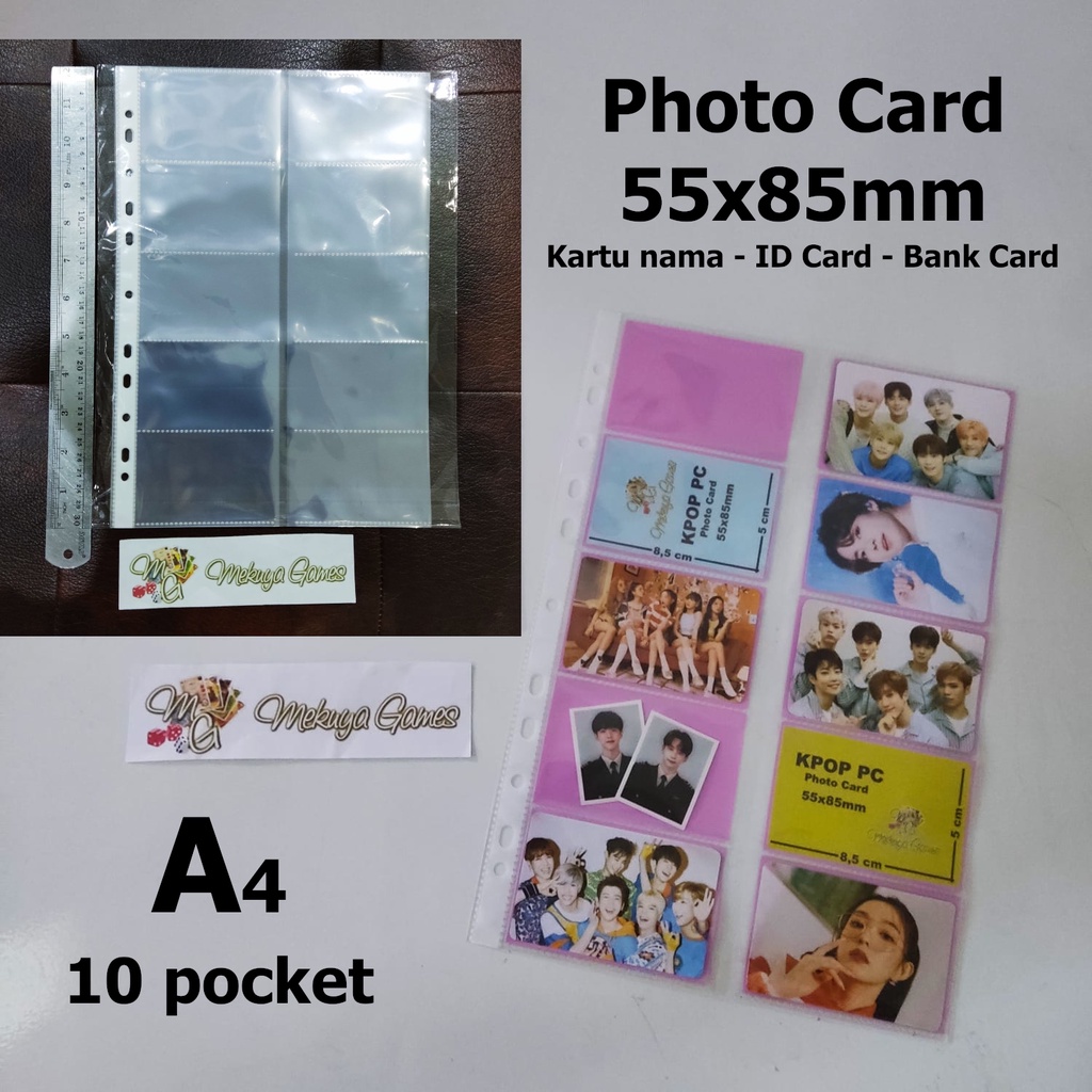 Sultan 10p A4 Sleeve Page Binder 59x94mm Photocard KPOP Business Card ...