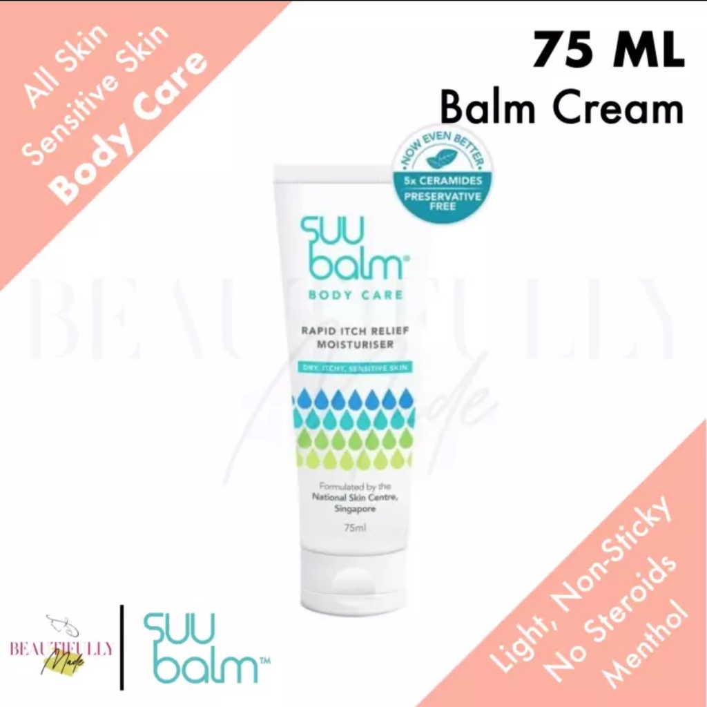 Suu Balm Rapid Itch Relief Moisturiser 75ml - Body Lotion Cream ...
