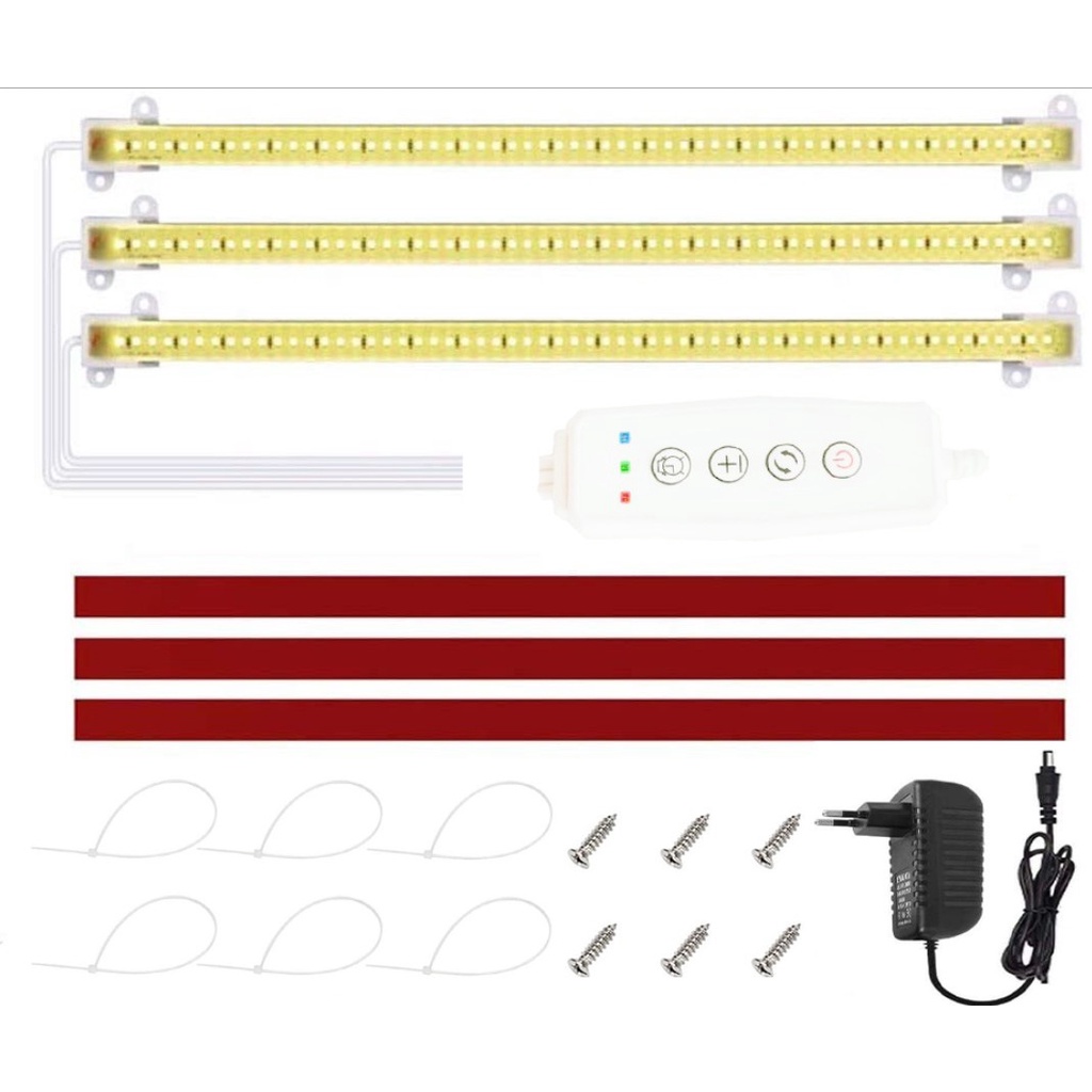 LED Plant Grow Light Strip Bar 3-Way, 216 LEDs Full Spectrum Lamp ...
