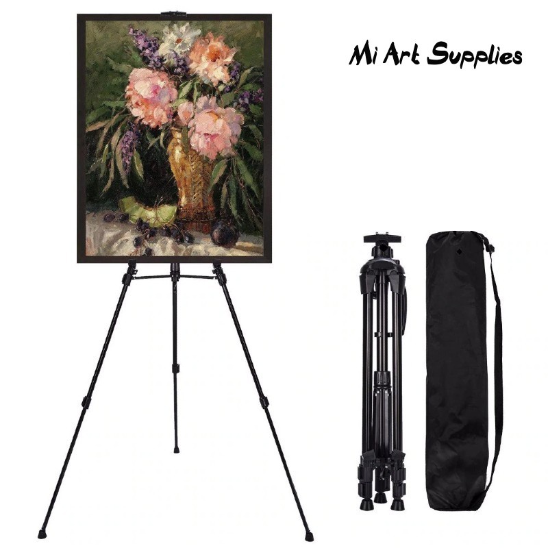 【Mi Art Supplies】Adjustable Tripod Aluminium Easel Stand Foldable ...