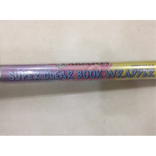Transparent Plastic PVC Book Cover Wrap Roll / Pembalut Buku F4 46cm x ...