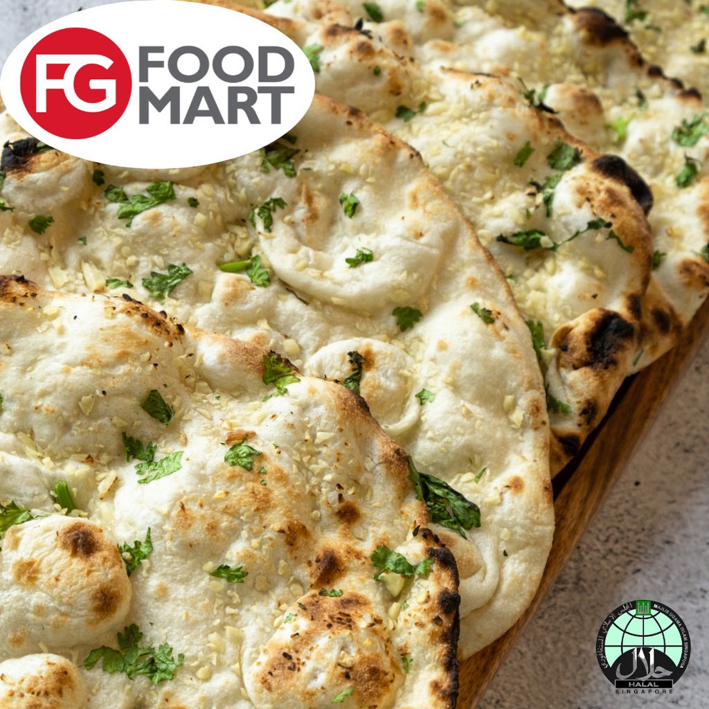 [FG] Garlic Naan - 5pcs/pkt (70gm) | Baked & Frozen | Shopee Singapore
