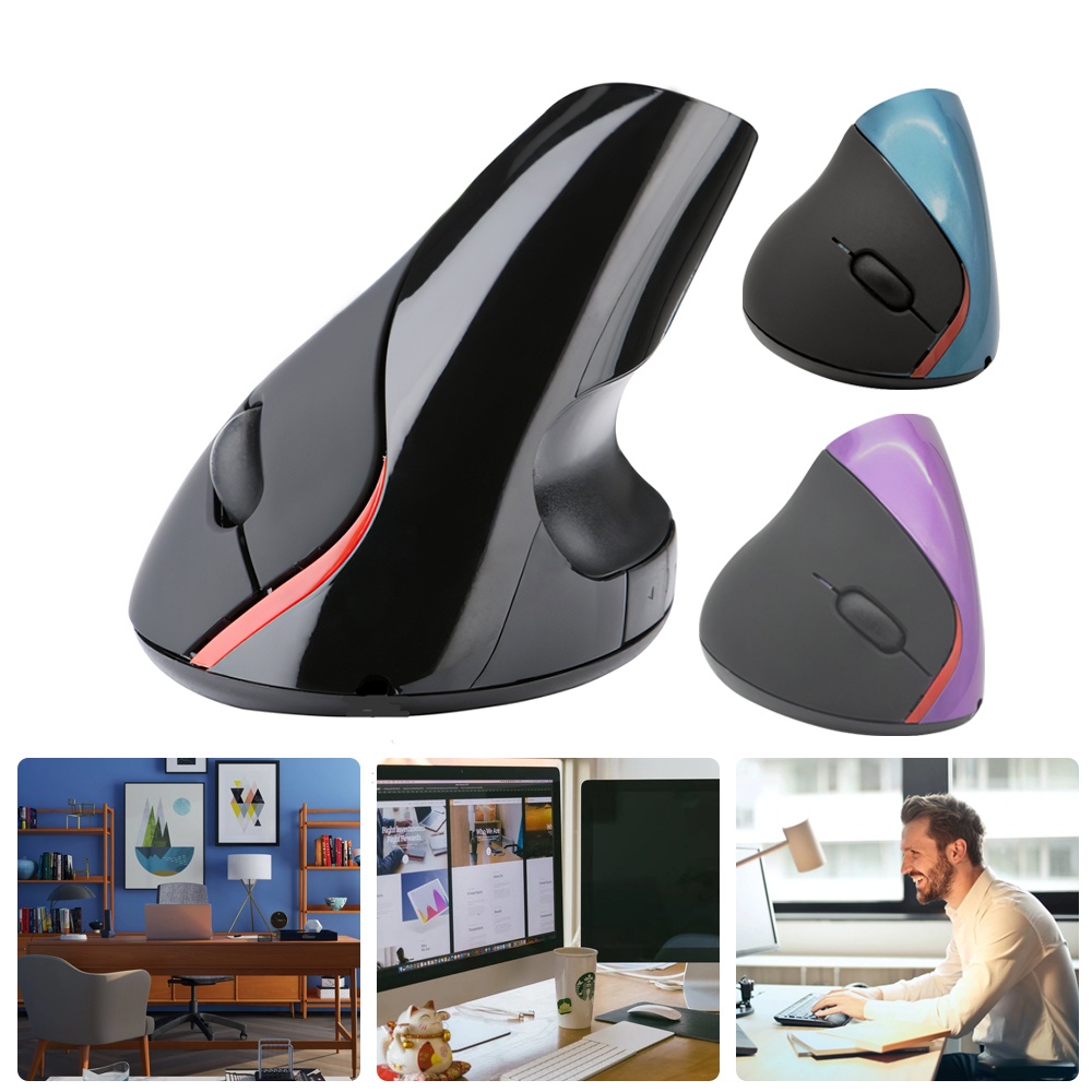 Rechargeable Right-Hand Wireless Vertical Mouse Optical Game Ergonomic ...