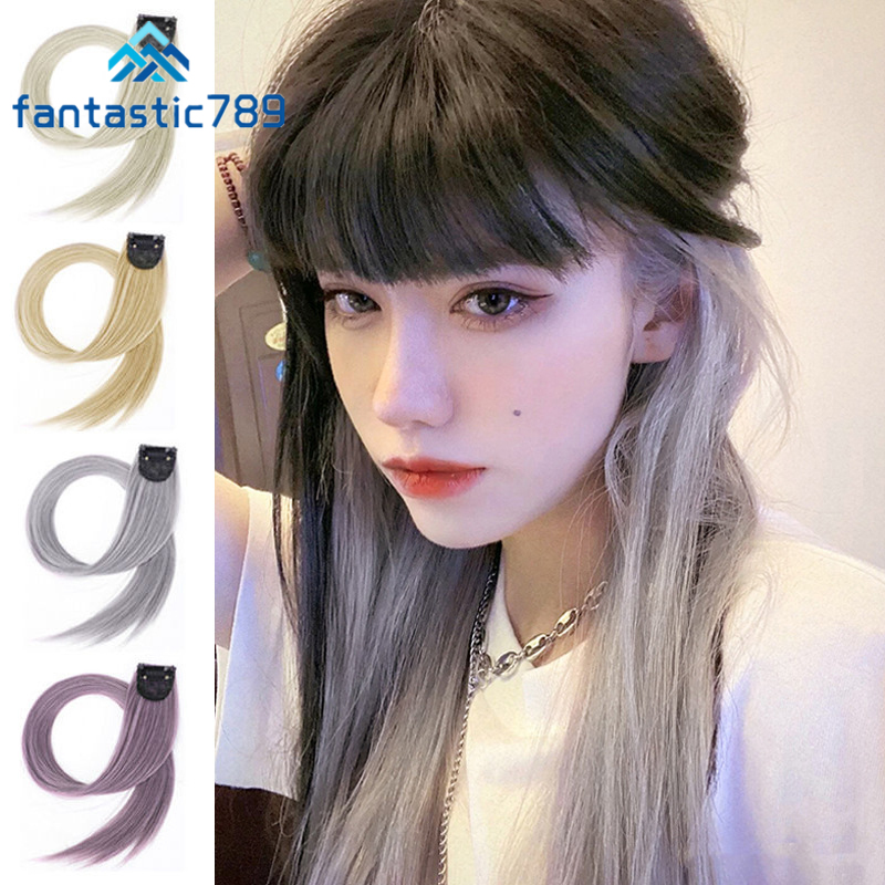 Fantastic789 50cm Highlight Synthetic Long Straight Fake Hair ...