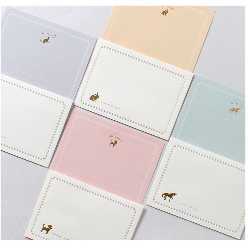 Vintage Gold Leaf Korean Letter Paper Set Writing Paper with Envelopes ...
