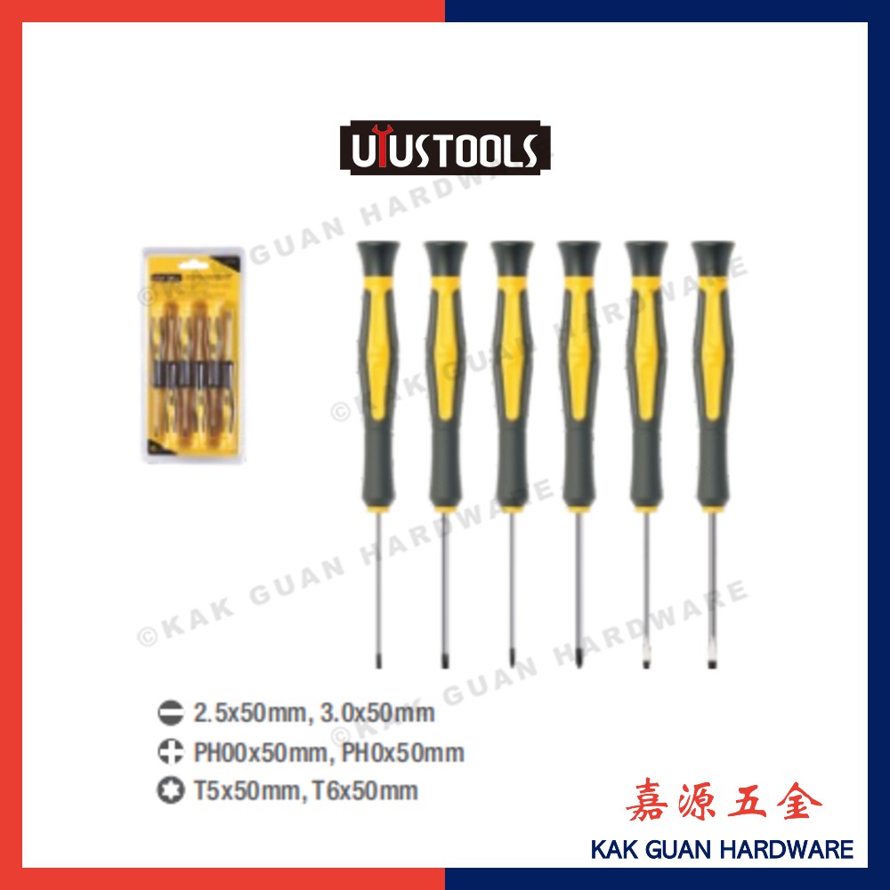 UYUSTOOLS DEP66J 6PCS PRECISION SCREWDRIVER SET | Shopee Singapore