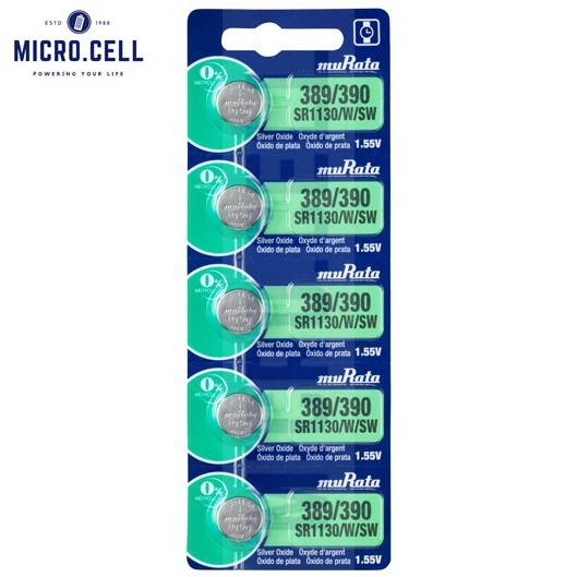 Murata 389/390 SR1130/W/SW Watch Battery - Made in Japan Button Cell ...