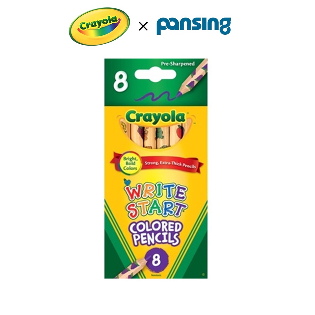 Crayola Write Start Colour Pencils (8 Count) | Shopee Singapore