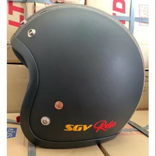 HELMET SGV RETRO LEATHER (LIMITED EDITION) | Shopee Singapore