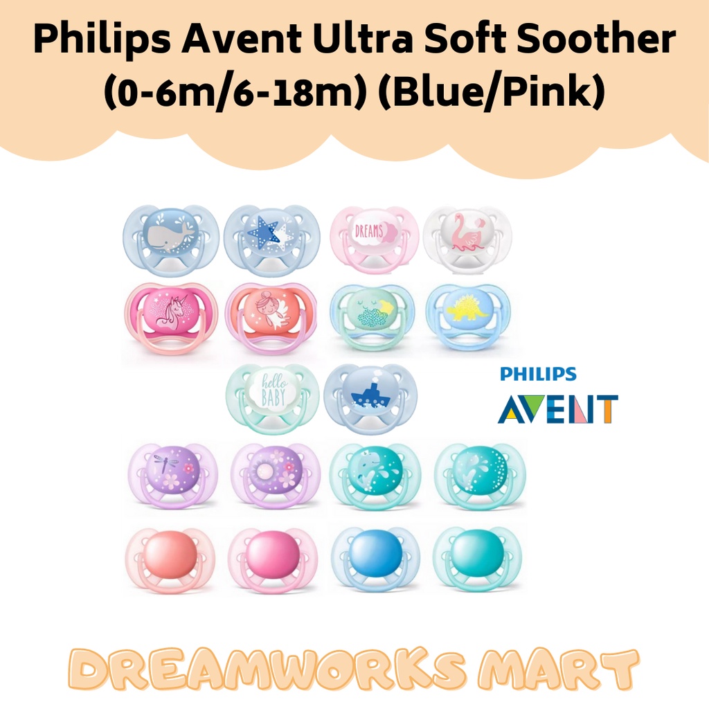 Philips Avent Ultra Soft/Freeflow Soother (Twin Pack) -Pacifier Super ...