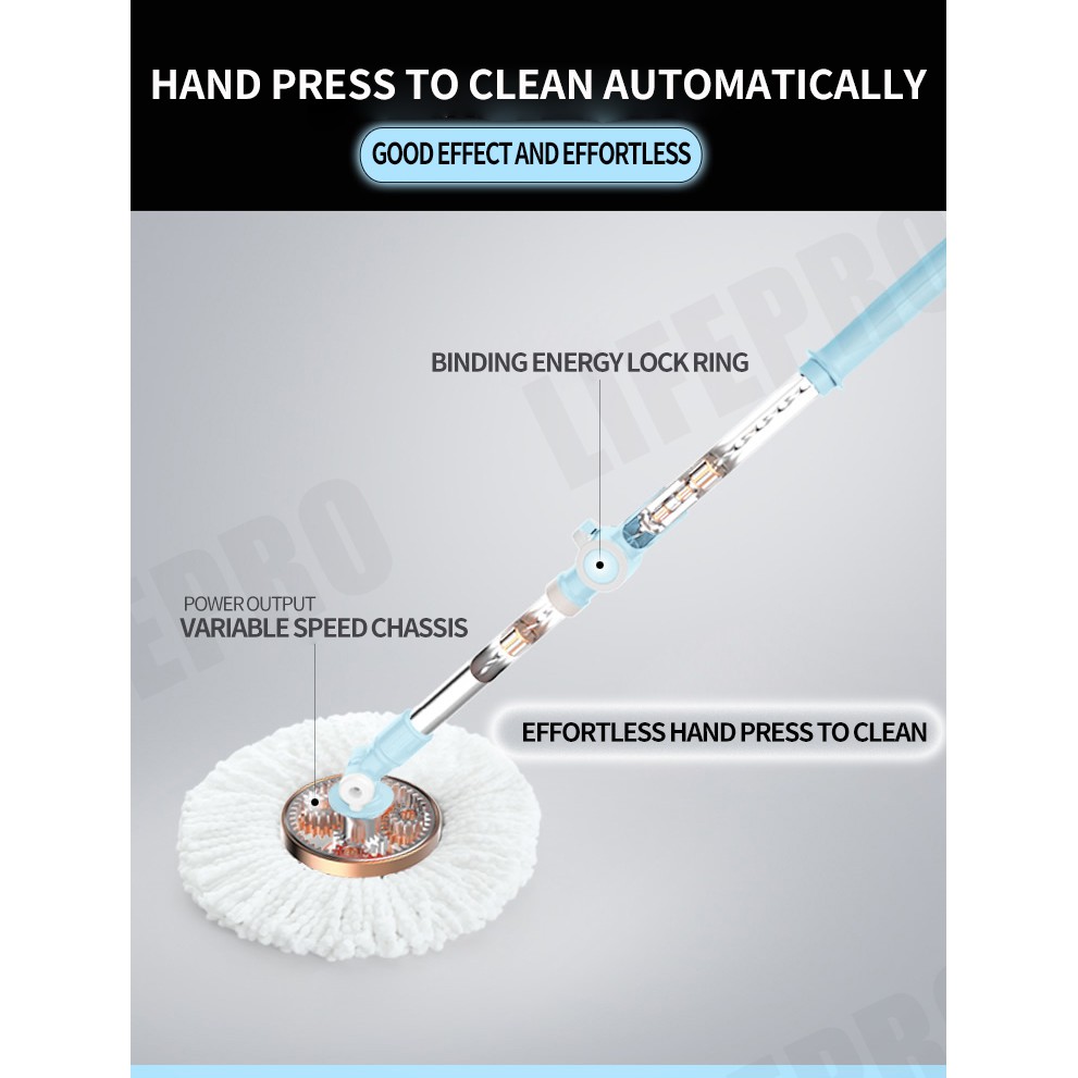 LifePro SP600 Walkable Spin Mop with Wheels/Top 2 Manufacture in Mops ...