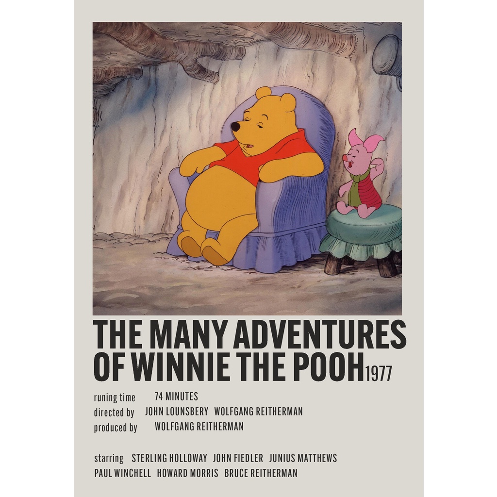 Poster The Many Adventures of Winnie the Pooh Movies for home/bedroom ...