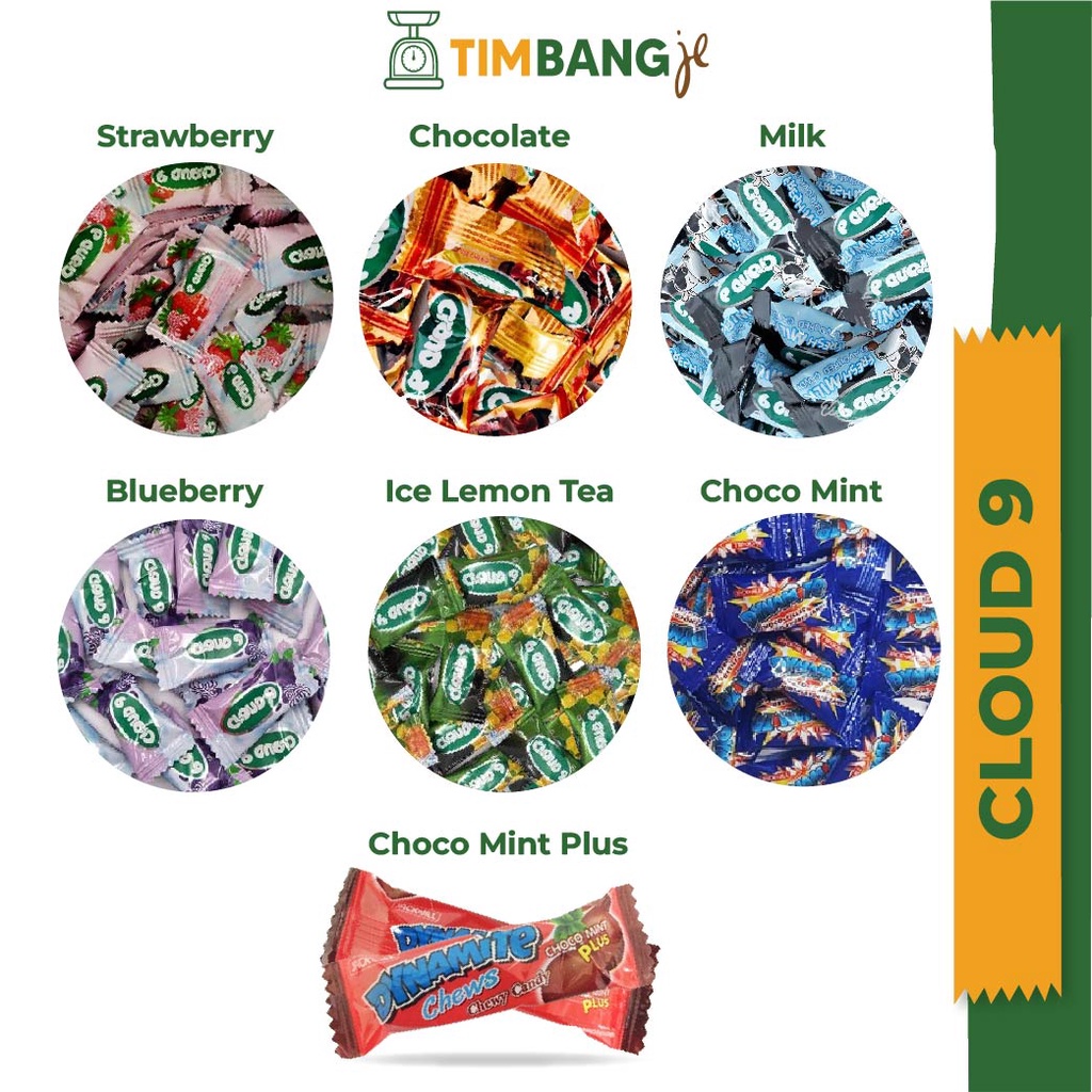 Cloud 9 Dynamite Candy 150-320pcs per pack Strawberry Chocolate Ice ...