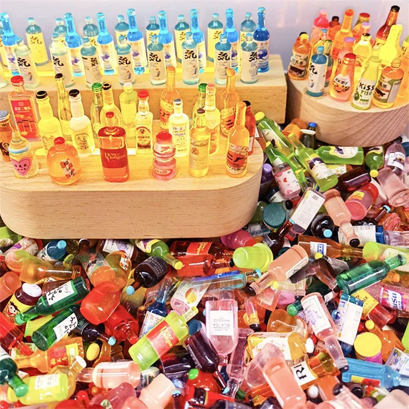 50Pcs/Set Cute Mini Drinks Bottle Simulation Toy Small Wine Bottle ...