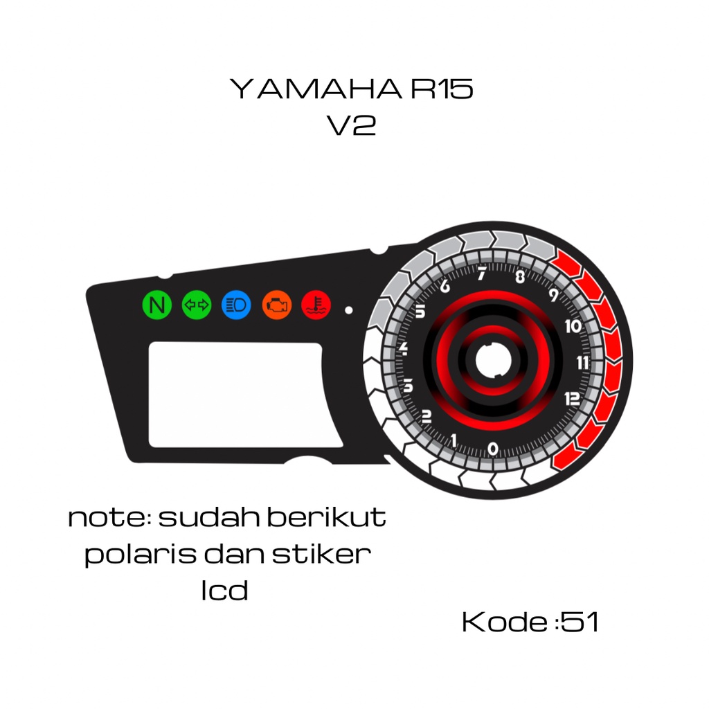 Yamaha R15 v2 Speedometer Panel Board | Shopee Singapore