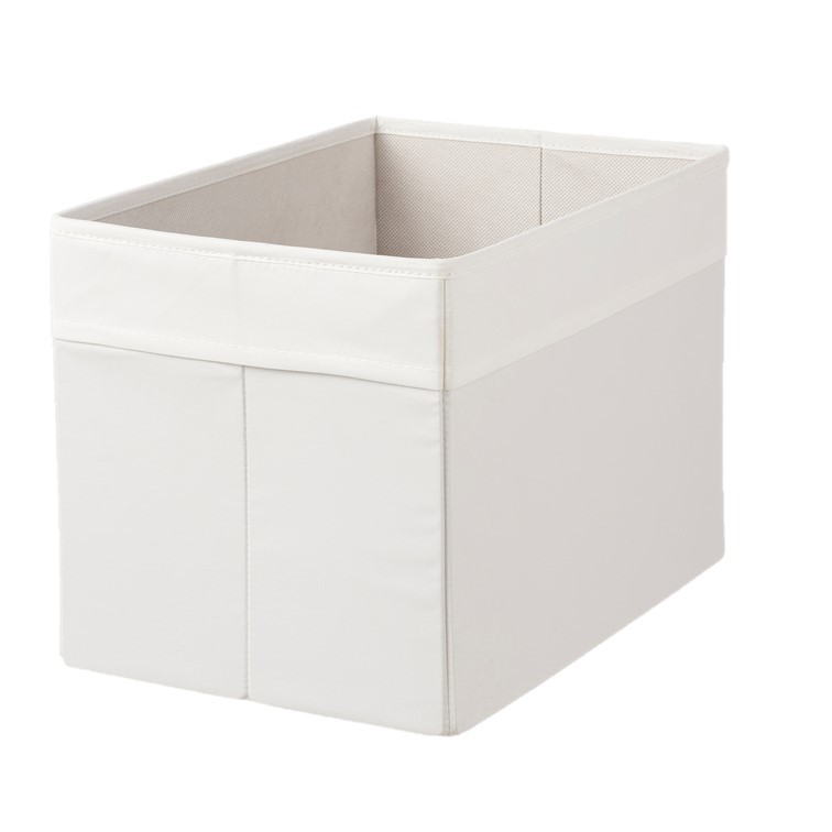 Stoarge Box, white25x35x25 cm Squared Fabric Drawer Box Wardrobe ...