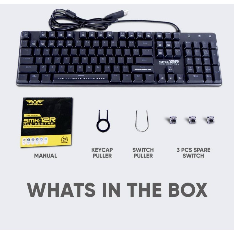 ARMAGGEDDON SMK-12R RGB KESTREL OUTEMU SWITCH MECHANICAL KEYBOARD | 104 ...