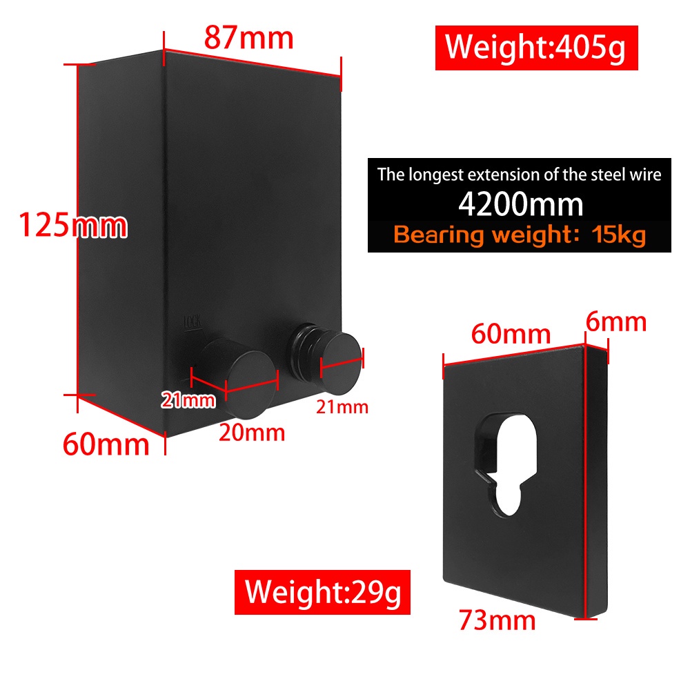 Retractable Clothesline Clothes Hanger Stainless Steel String Dryer ...