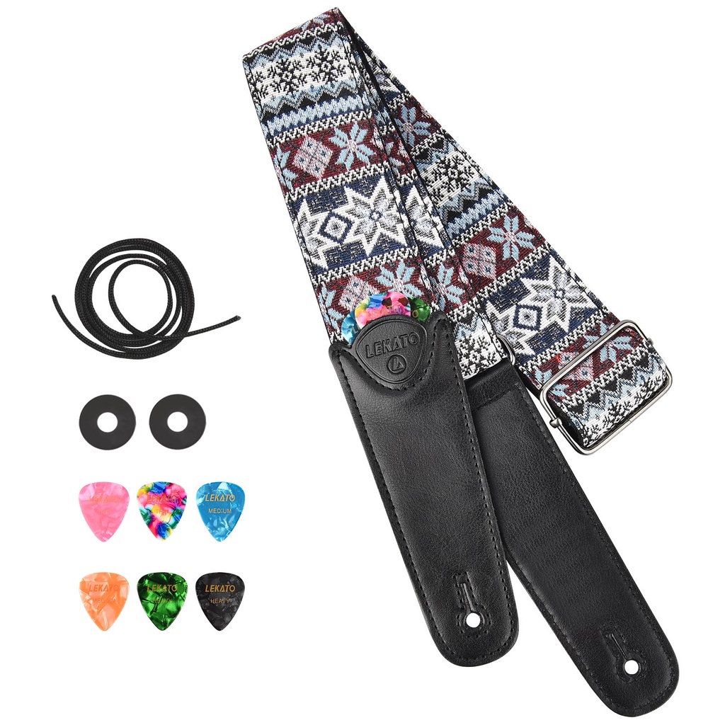 LEKATO Guitar Strap Acoustic Electric Bass Strap Guitar Belt Guitar ...