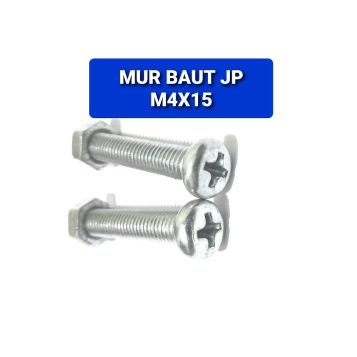 PUTIH Bolt Nut 100pcs JP M4X15 Screwdriver Head PLUS White Color ...