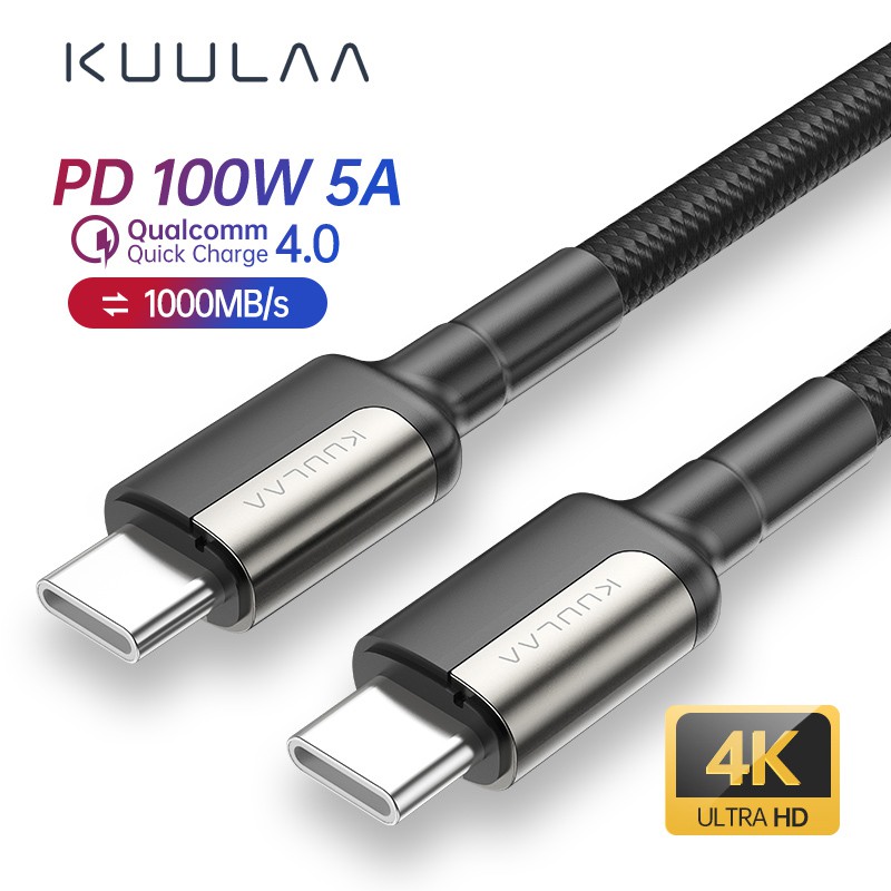 KUULAA C-C Data Cable Type-c 5A Mobile Phone Charging Cable PD100W USB3 ...