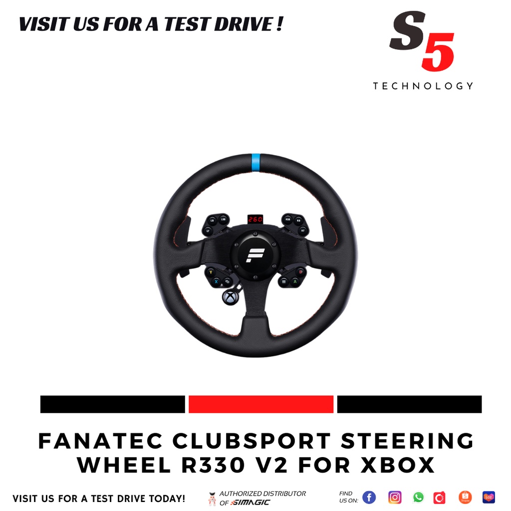 FANATEC Clubsport Steering Wheel R330 V2 for Xbox / sim racing ...