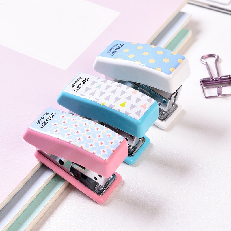 Deli Mini Cute Stapler Set with 1 box Staples School Office Supplies 24 ...